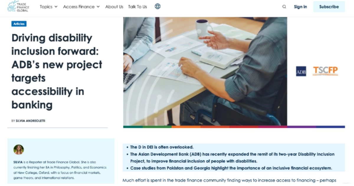 Financial Inclusion: Trade Finance Global, ADB and GDI Hub’s Push for Accessibility in the ...